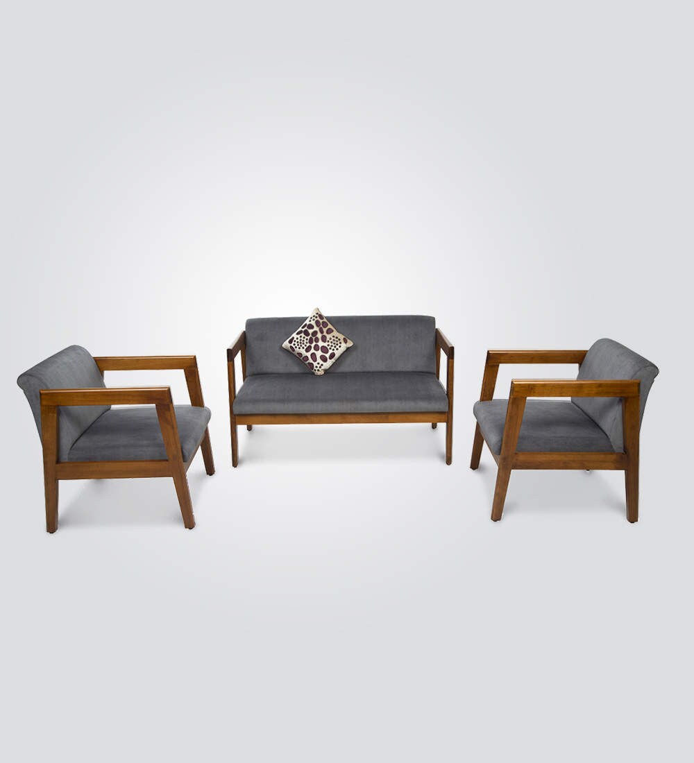 Compact wooden sofa set store