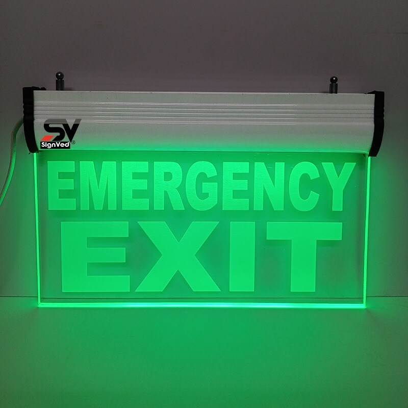 Emergency Exit Sign Board with Battery Backup in Pune at best price by ...