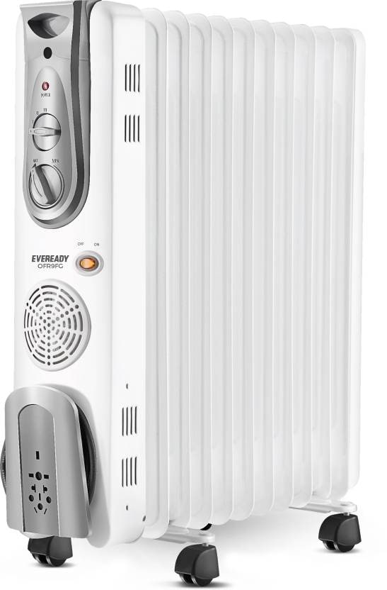 Eveready OFR09FG Oil Filled Room Heater White Grey