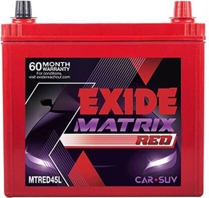 EXIDE 12 Volts Car Battery MTRED45L