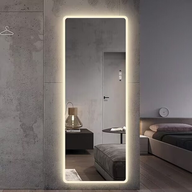 Fancy Glass LED Large Wall Mirror (125 x 55 Cm) in Bhubaneshwar at ...