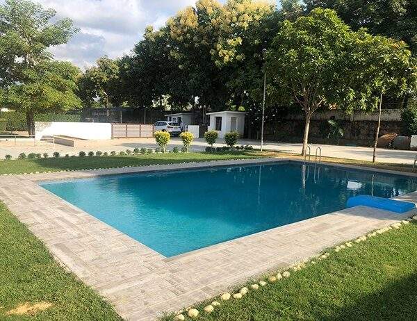 Farm House fiberglass swimming Pools 4 ft high 12 ft x 24 ft size in ...