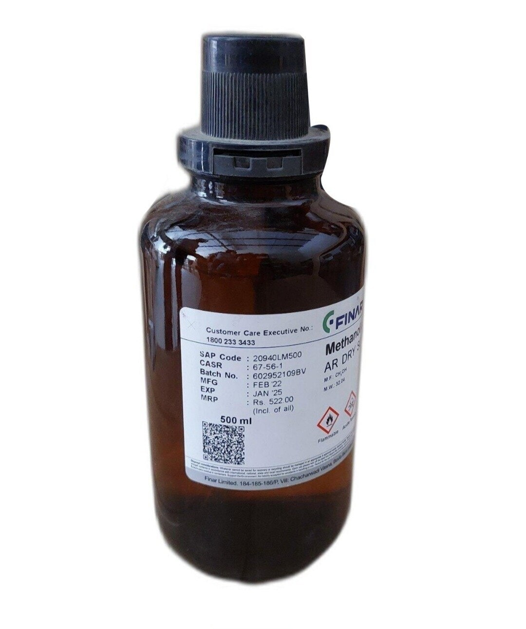 Finar Anhydrous Methanol, Physical State Liquid in Kolkata at ₹ 350 ...