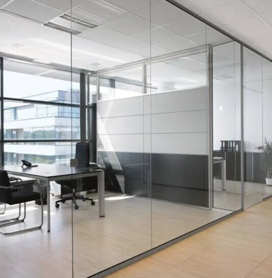Frameless Glass Partitions Cabin in Delhi at ₹ 450 - ₹ 600 / Sq.ft by ...
