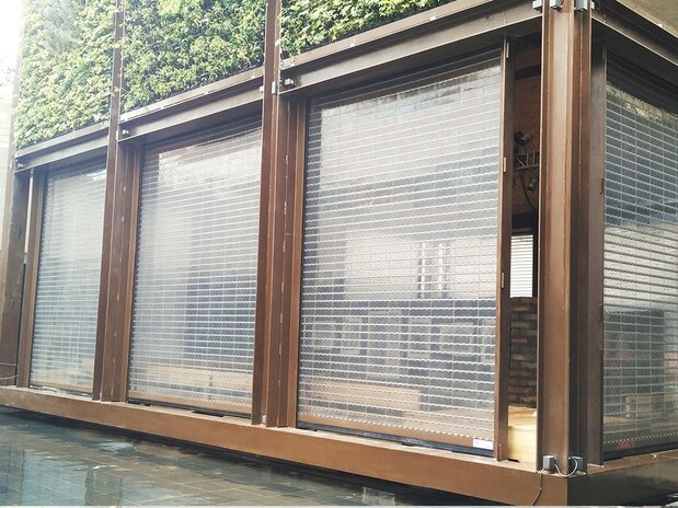 Full Height Roll Up Polycarbonate Rolling Shutter Transparent in ...