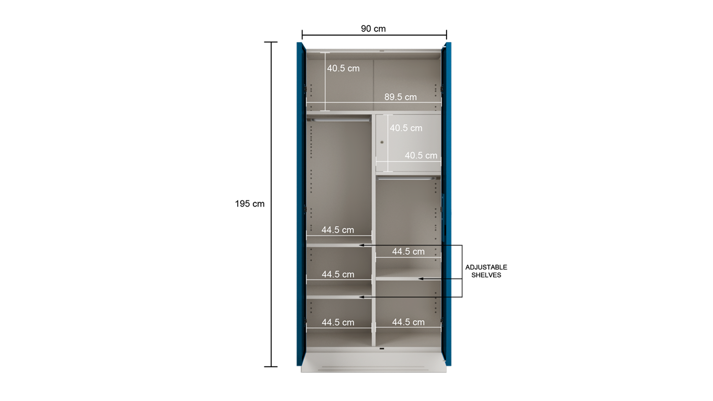 Godrej Interio Slimline 2 Door Mild Steel Almirah Wardrobe Deep Blue Number of Shelves 6 in Chandigarh at 17 095 17 624 by James Trading Company Justdial