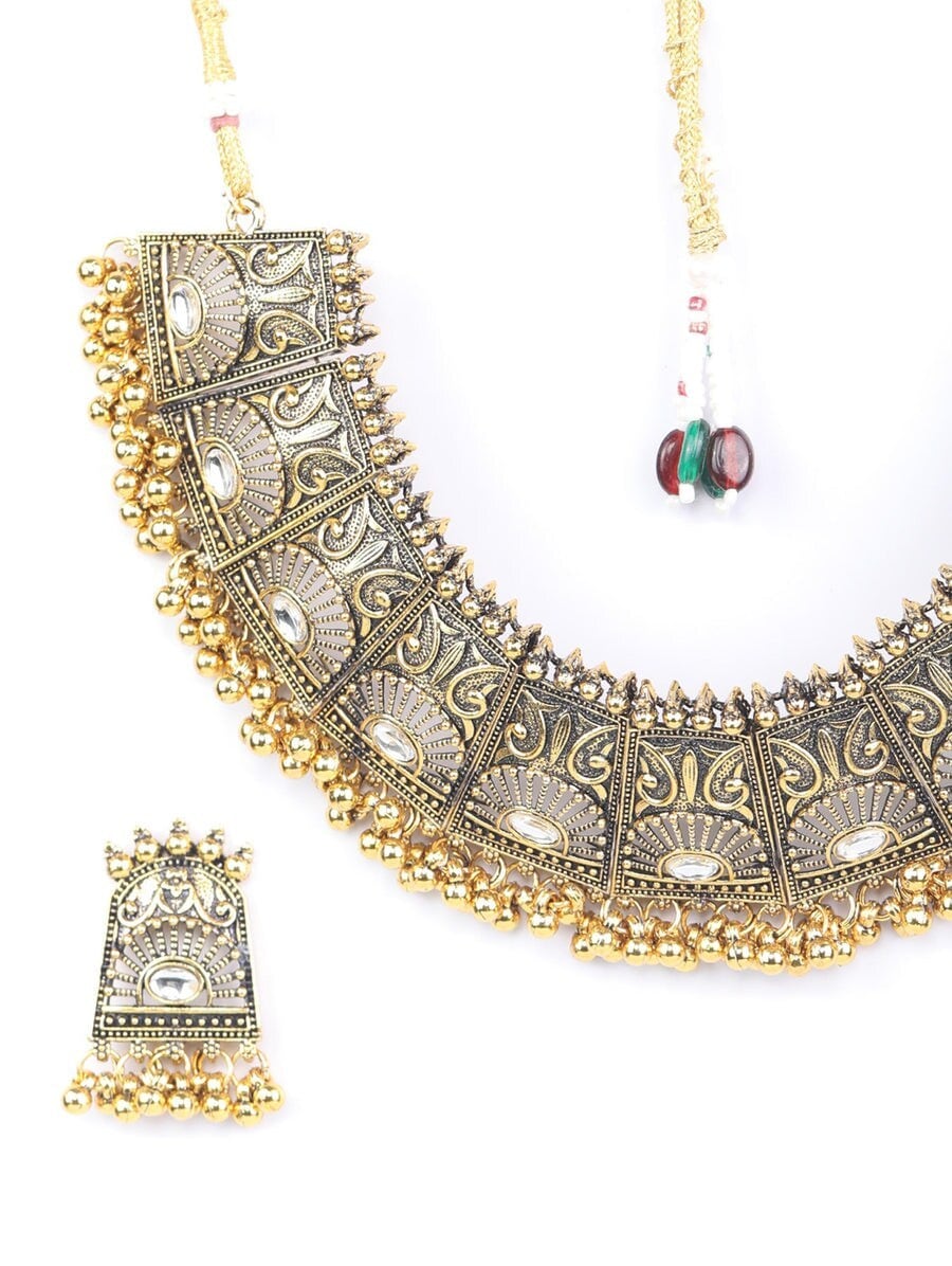Golden Gaze Kundan Gold Plated Oxidised Jewellery Set in Delhi at 300 Set by Aggarwal Enterprises Justdial