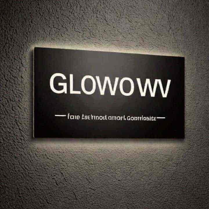 Polished Wall Mounted Laminated Vinyl Glow Sign Board (Black,White ) in ...