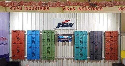Jsw Galvalume Colouron Plus Colour Coated Profile Roofing Sheets in ...