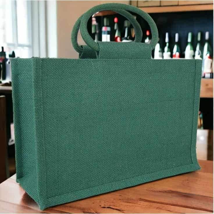 Jute Green Bag in Varanasi at ₹ 40 - ₹ 100 / Pc by Kashi Jute Creations ...