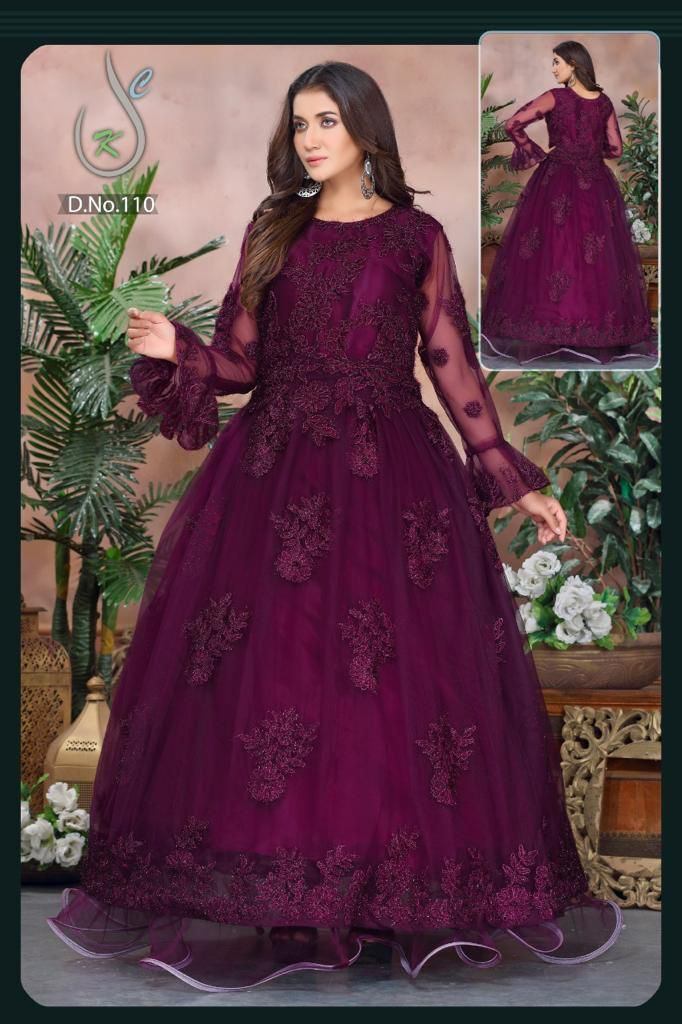 Kanika Fashion Heavy Net Gown D.no 110 in Delhi at ₹ 1,895 / Set by ...