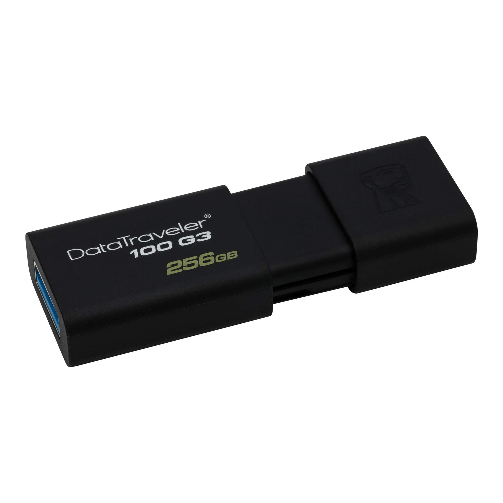 Kingston DataTraveler 100 G3 USB Flash Drive with Sliding Cap (256GB ...