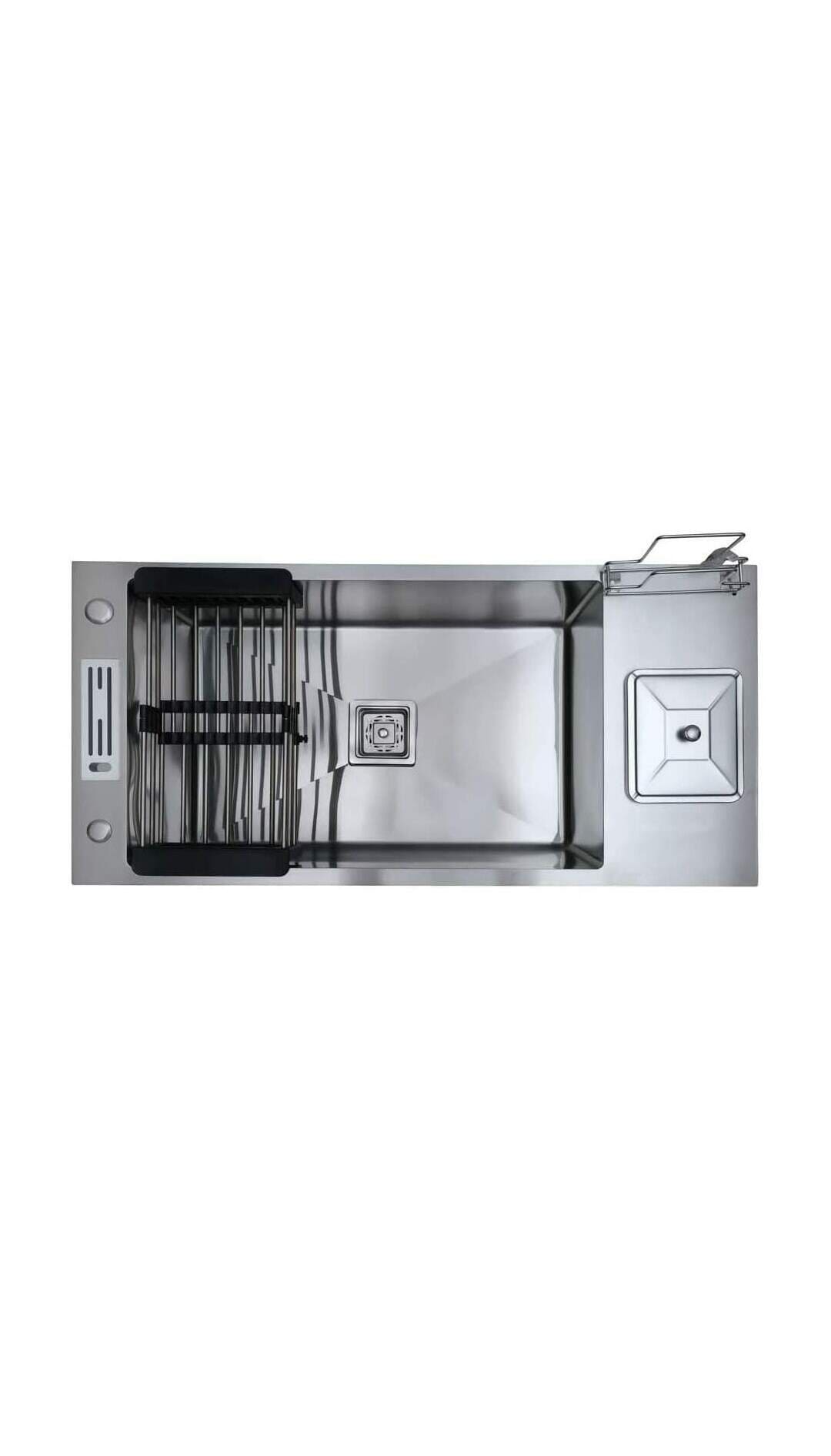 KITCHEN SINK WITH DUSTBIN, CUTLERY HOLDER, CHOPPING BOARD HOLDER AND ...