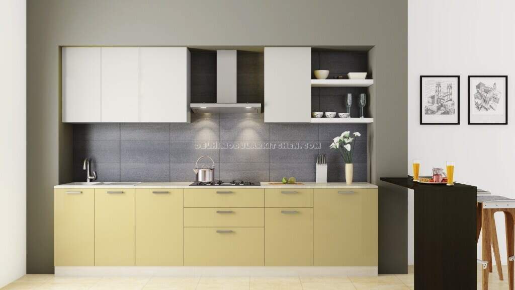 Hettich Laminate Saffron Straight Modular Kitchens in Mumbai at best ...