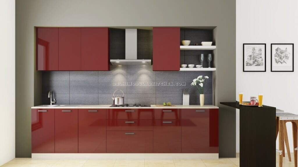 Hettich Laminate Shangrila Straight Modular Kitchens in Mumbai at best ...