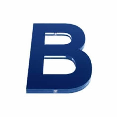 LED Acrylic B 3D Alphabet Letter (Blue) in Delhi at ₹ 90 - ₹ 150 / Sq ...