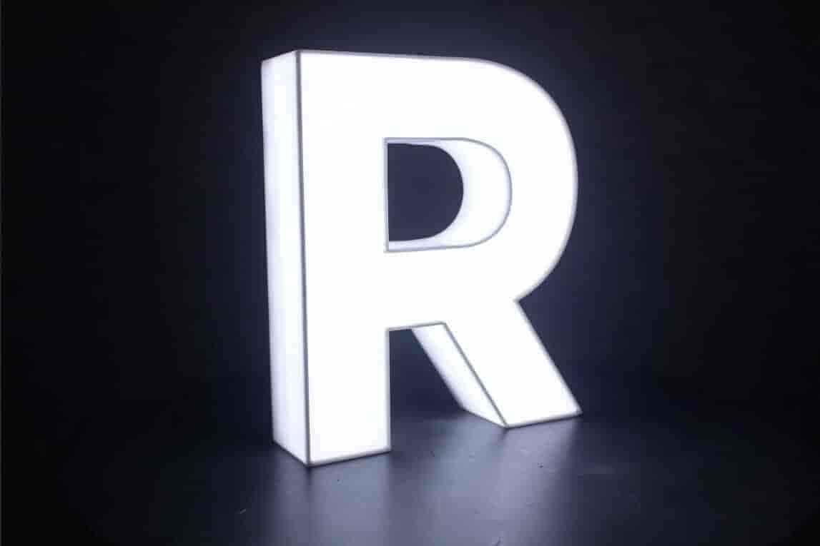 LED Glossy Waterproof 3D Acrylic Letter Sign Board (White) in Bangalore ...