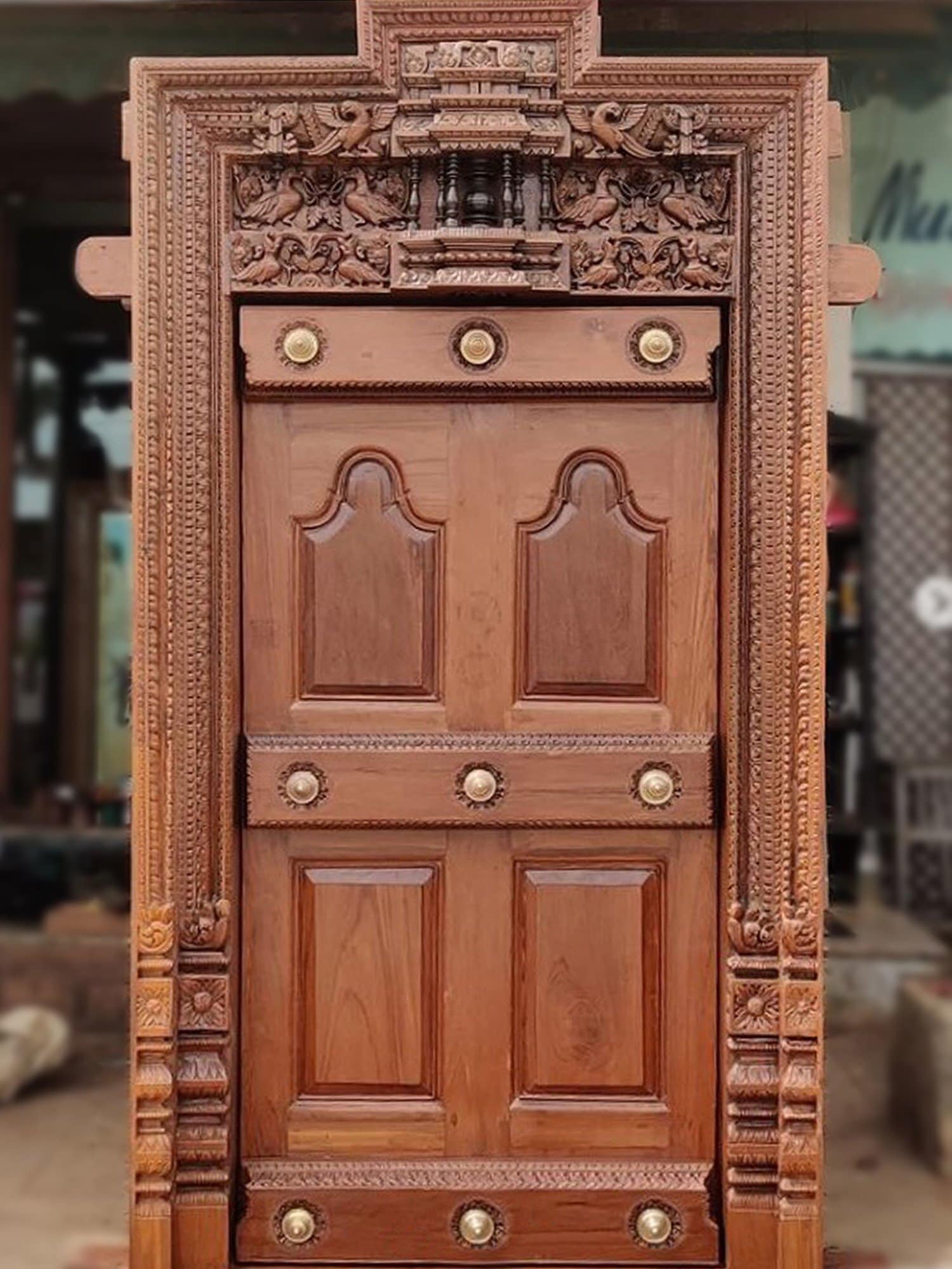 Double Door Teak Wood Main Door Design - Get Best Price from ...