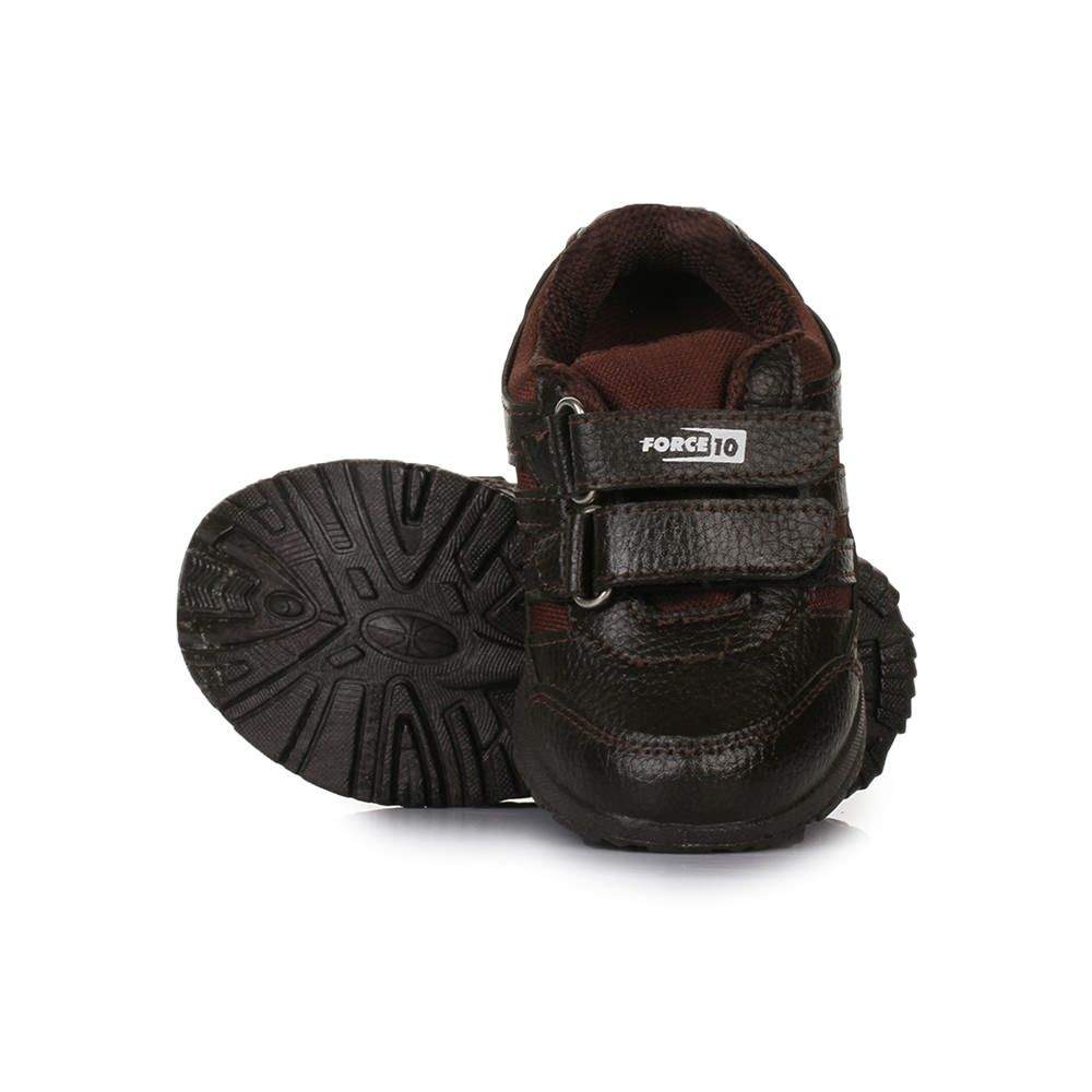 Liberty Force 10 Kids Non Lacing School Uniform Shoes (Brown, 8151 ...