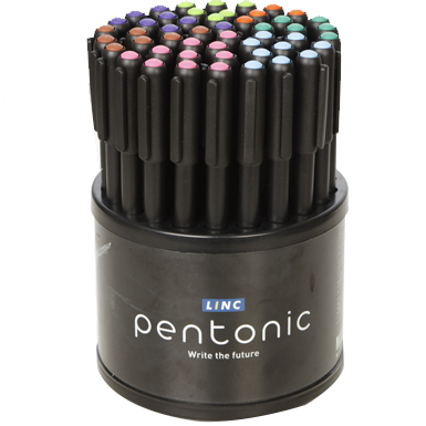 Linc Pentonic Ball Pen 50 Pcs Rotating Dispenser (7 Colors) in Kolkata ...