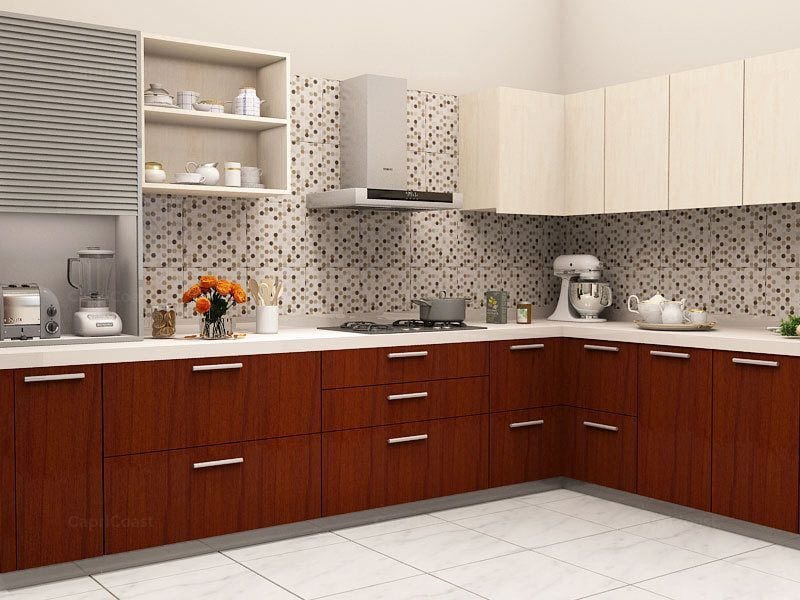 MDF Modular Kitchen Cabinet, Shape: L Shape in Thiruvananthapuram at ...