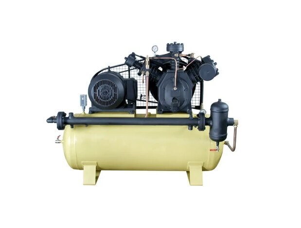 Lithium-ion Metal Three Phase Air Compressor 125 Liter 2 HP Belt Drive ...