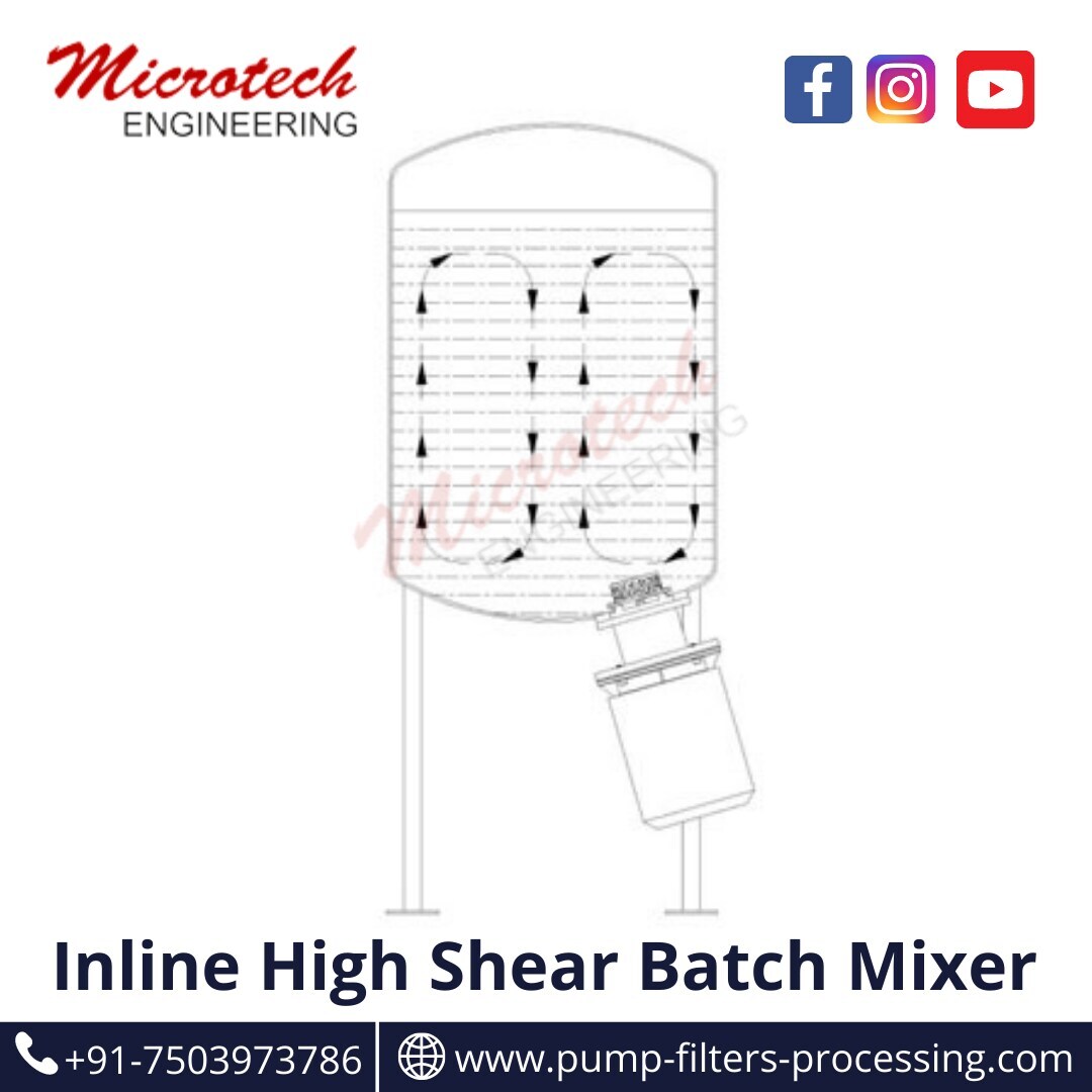 Microtech 35W Inline High Shear Batch Mixer, 5-2000 gal, Stainless ...