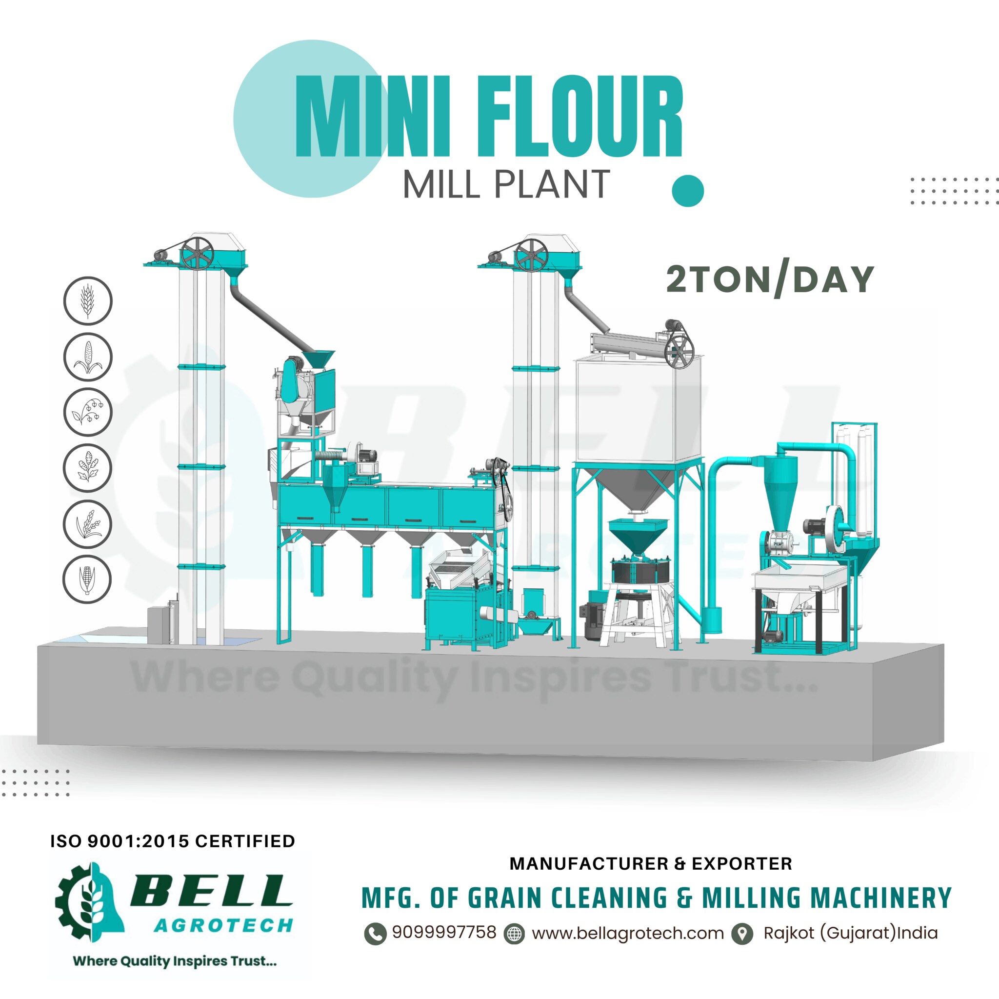Automatic MIni Atta Chakki Plant in Gondal at ₹ 5.45 L / Unit by Bell ...