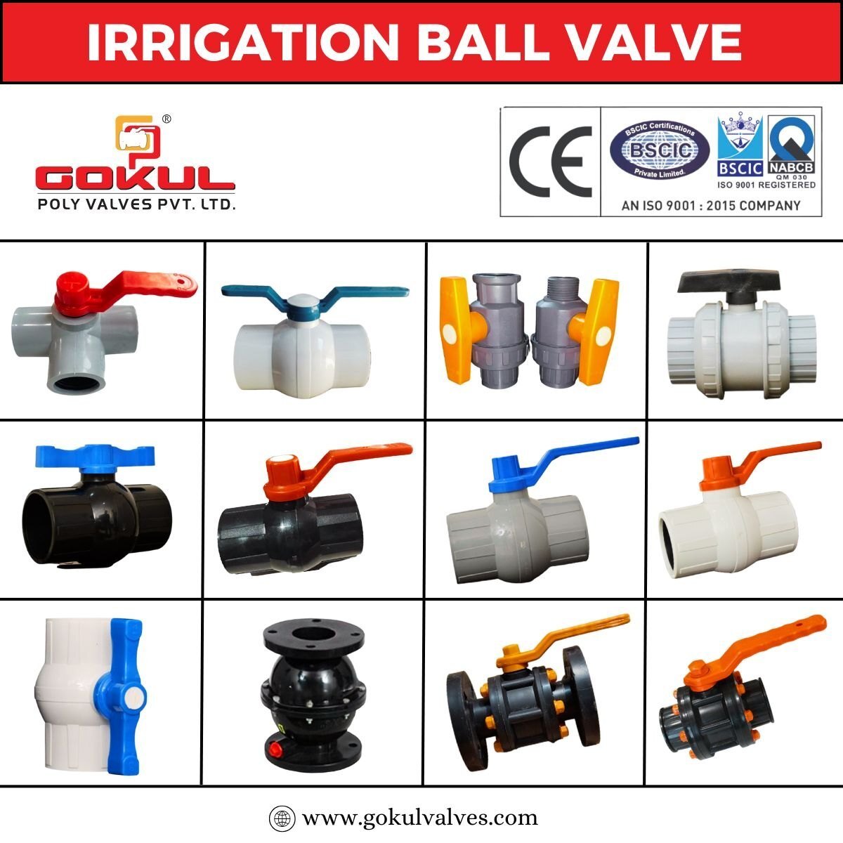 GOKUL Plastic Solid Black Ball Valve in Ahmedabad at ₹ 130 / Pc by ...