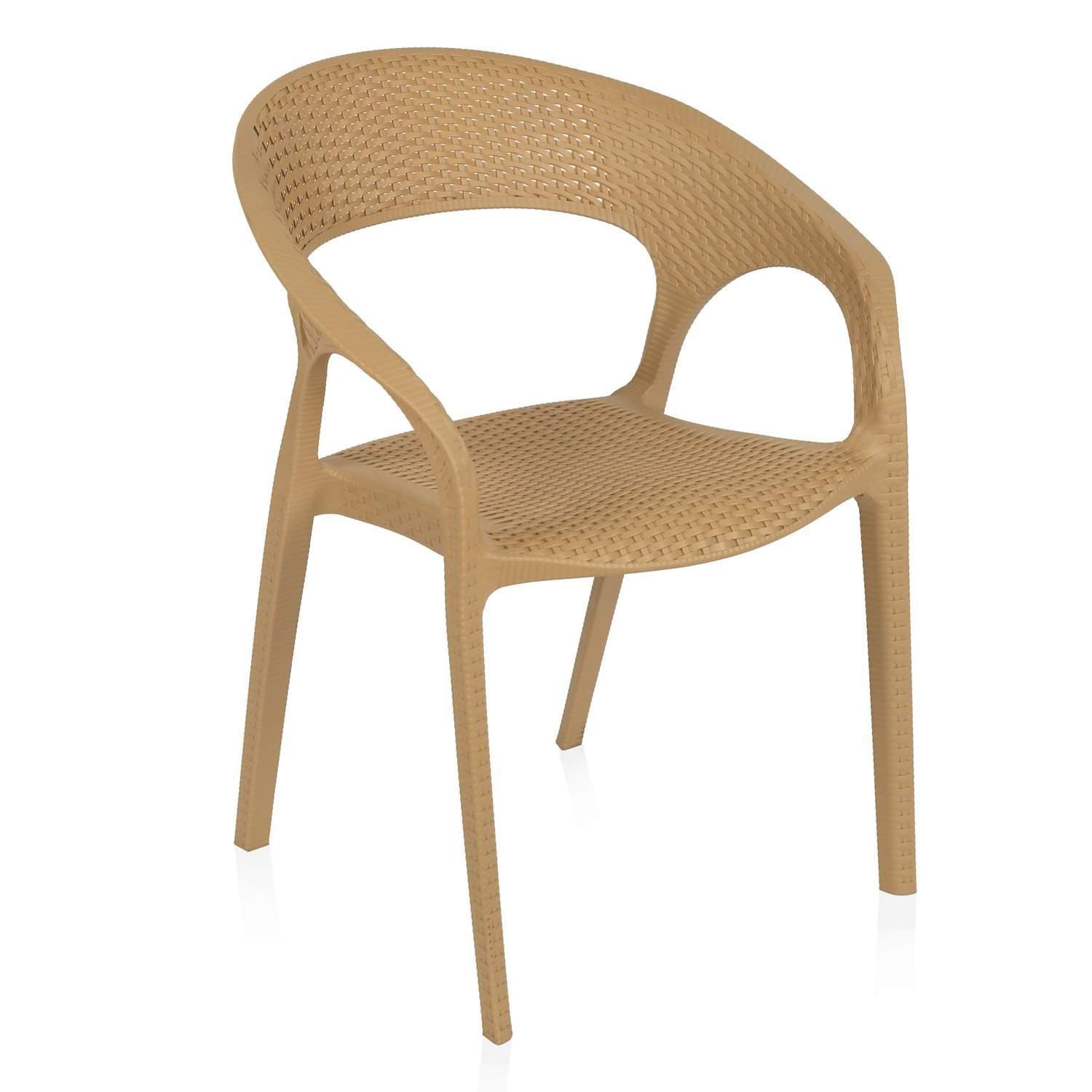 NILKAMAL 2125041107033 Plastic Contemporary Modern Club Chair Pine Beige