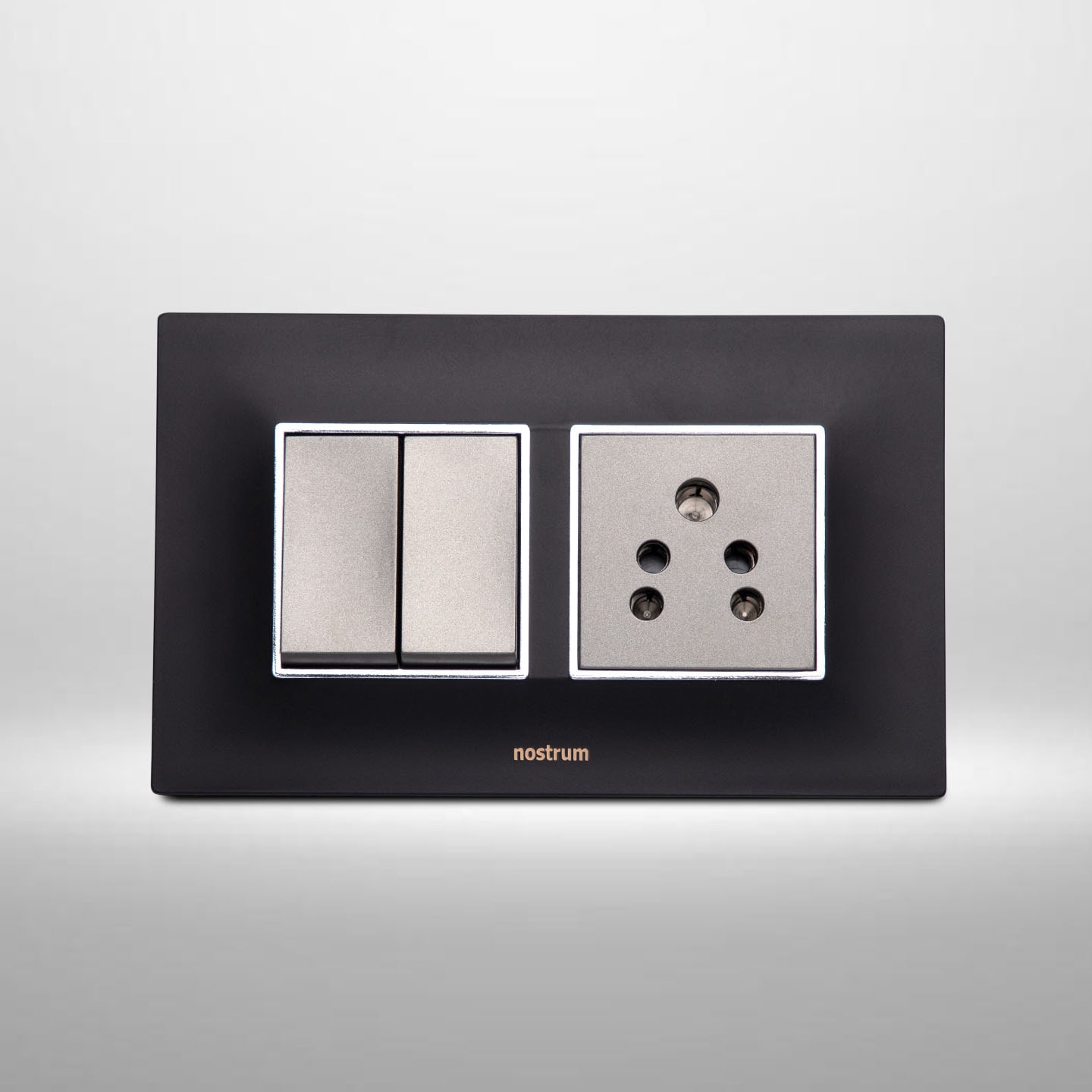 Nostrum Avio Matte Black Modular Switch Board in Delhi at ₹ 160 / Pc by ...