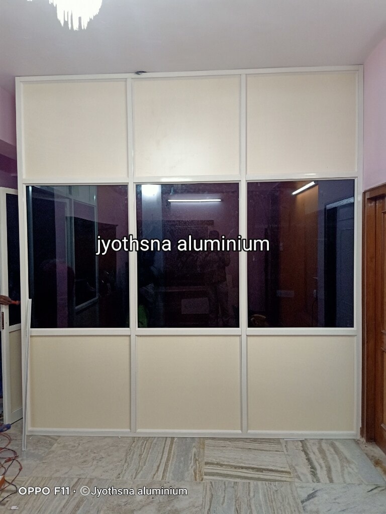Powder Coated Finish Aluminum and Glass Office Partition with Glass ...