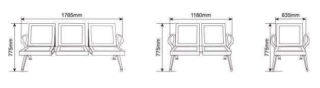 Pace Seating Bay Tandem Public Seating Chair in Bangalore at ₹ 15,000 ...
