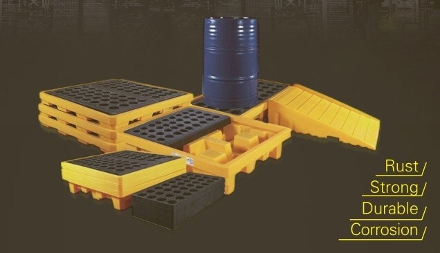 Modular Polyethylene Spill Containment Pallet, 1000 Litres Capacity ...