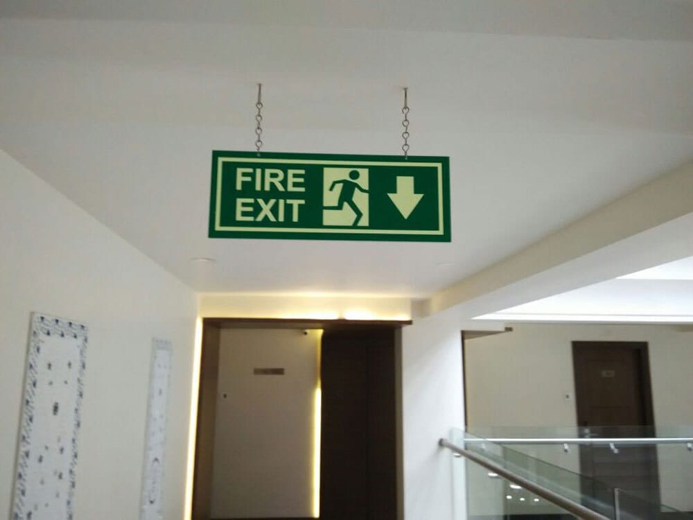 Plastic Fire Exit Sign Board in Bangalore at ₹ 3 - ₹ 15 / Sq.in by ...