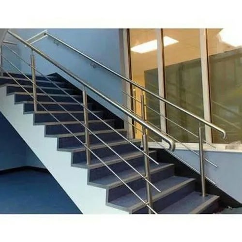 Polished Stainless Steel Staircase Railing in Noida at ₹ 550 / Sq.ft by ...