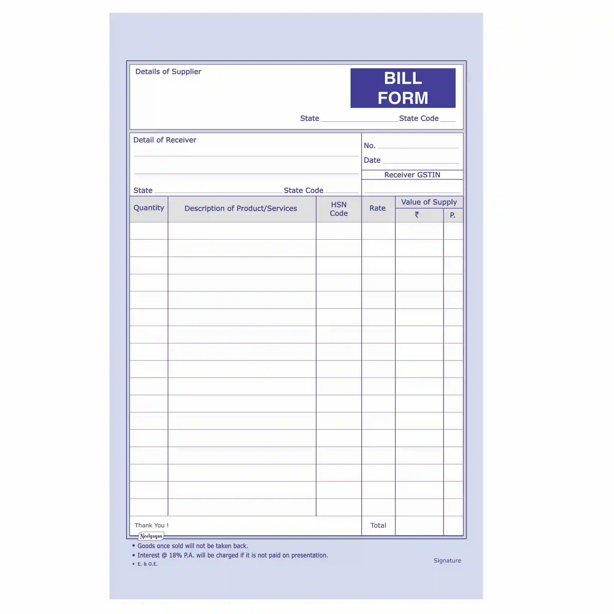Printed Cash Memo Bill Book Set in Sikar at best price by ABK ...