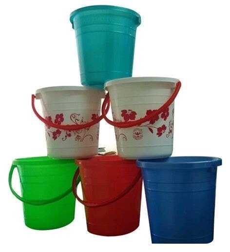 Printed Plastic Bucket, Durable Plastic Material in Delhi at ₹ 50 / Pc ...