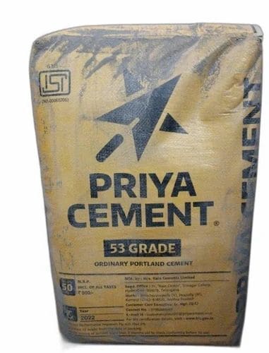 Priya Cement OPC 53 Grade 50 Kg Bag in Chennai at ₹ 350 - ₹ 400 / Bag ...