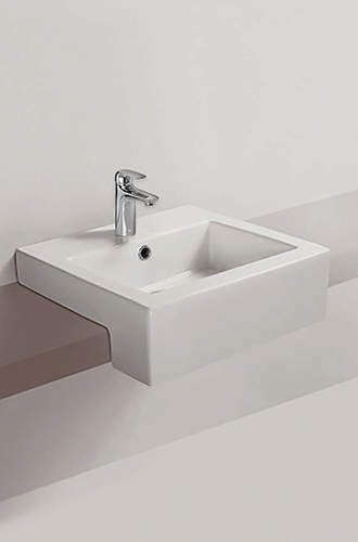QUEO Semi-Recessed Wash Basin - Bryn (White) in Mumbai at ₹ 13,339 ...