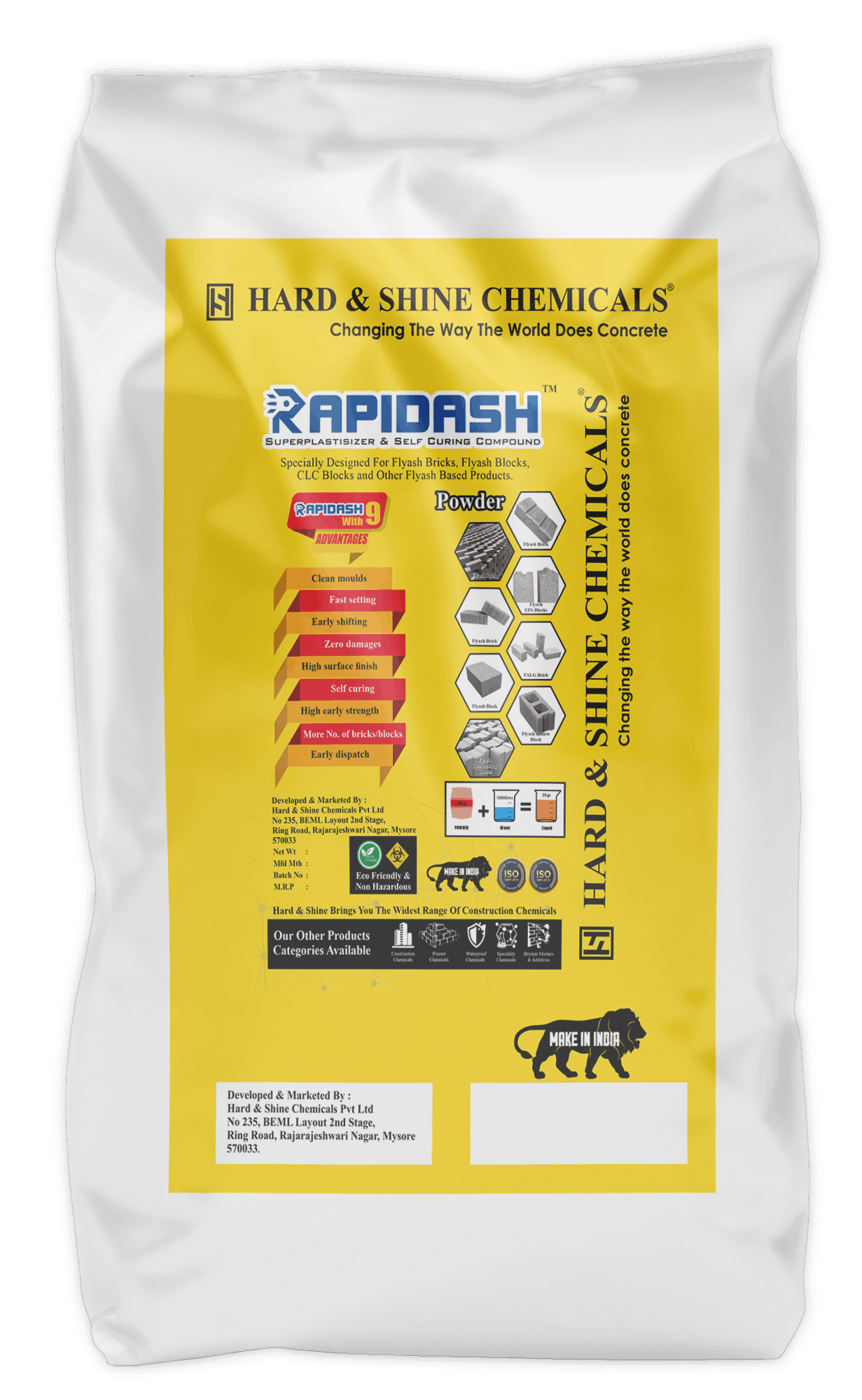 Hard and Shine Rapidash Cement Admixture 25 Kg in Satna at best price ...