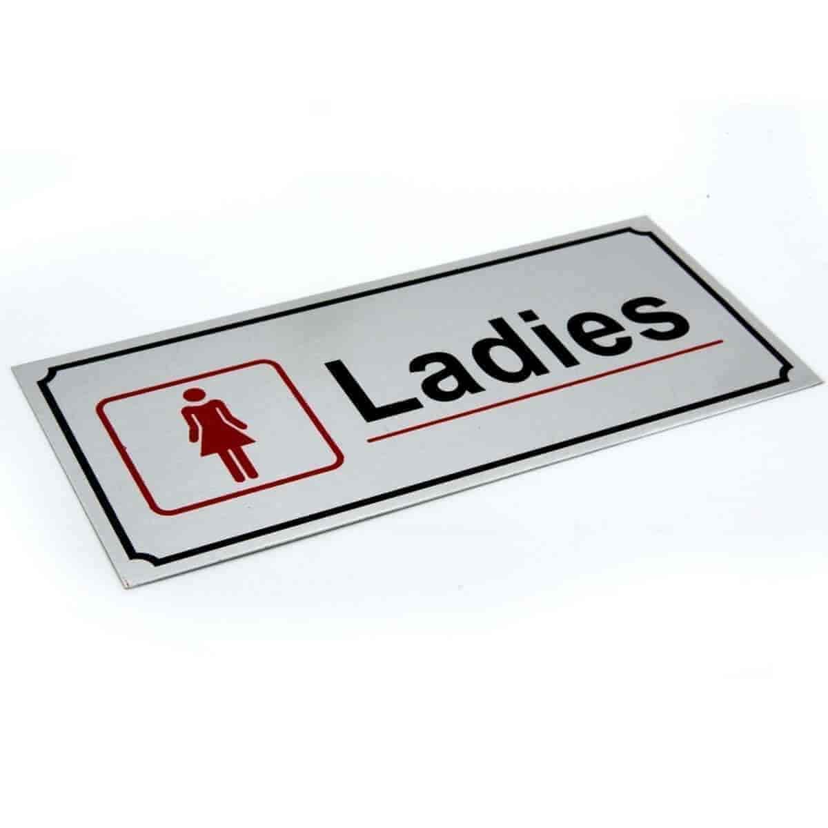 Rectangle Aluminium Sign Board For Ladies Toilet in Delhi at ₹ 200 ...