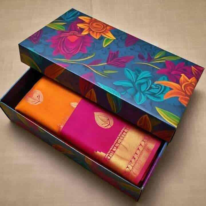 Rectangular Paper Printed Saree Box (18x10 inch) in Delhi at ₹ 20 / Pc ...