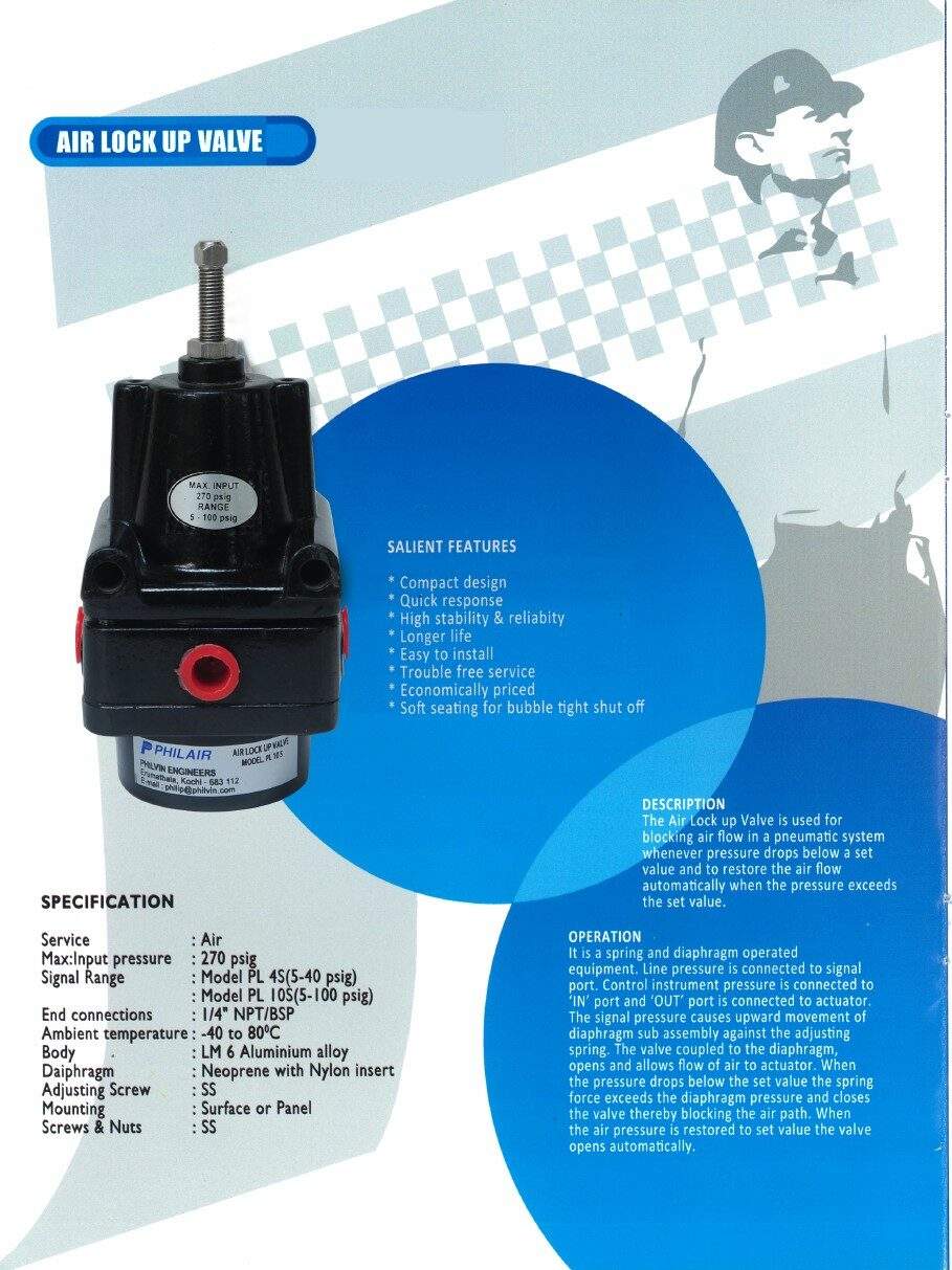 Single Acting Air Lock Up Relay Model PS 10S in Ernakulam at ₹ 40 ...