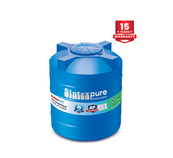 Sintex Pure Antimicrobial Water Tanks (Blue, HSWS-0100-01-PURE, 1000 ...