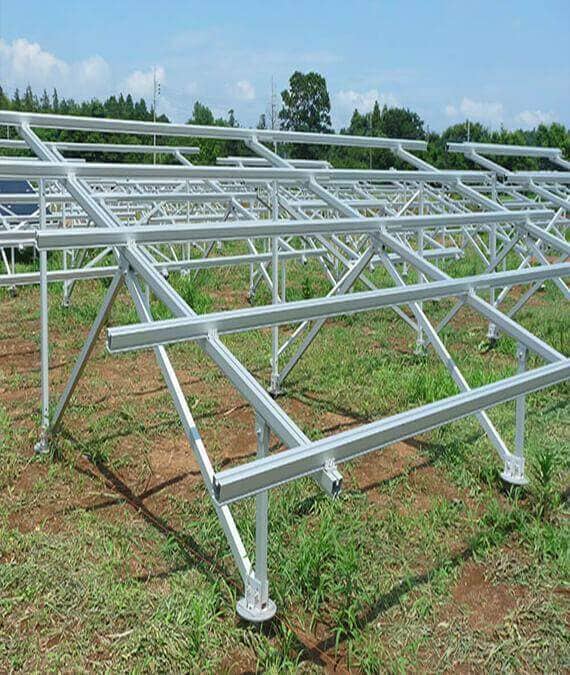 Solar Panel Mounting Structure (Cable Trays & Earthing Electrodes) in ...