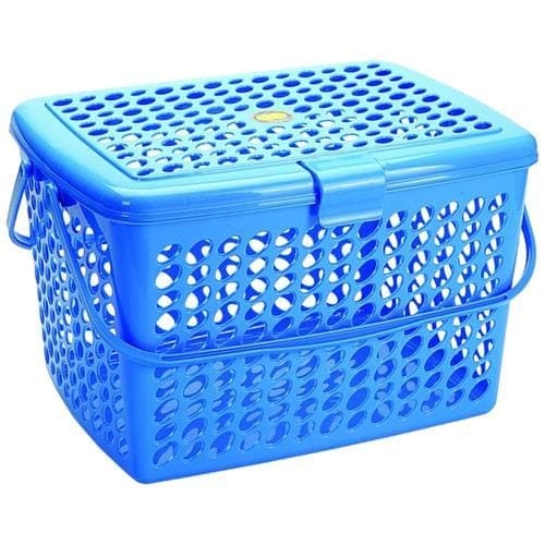 Square Plastic Storage Baskets Blue in Delhi at ₹ 50 - ₹ 100 / Pc by ...