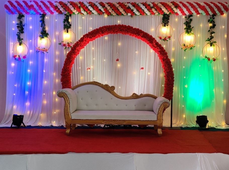 Wedding reception stage decoration store