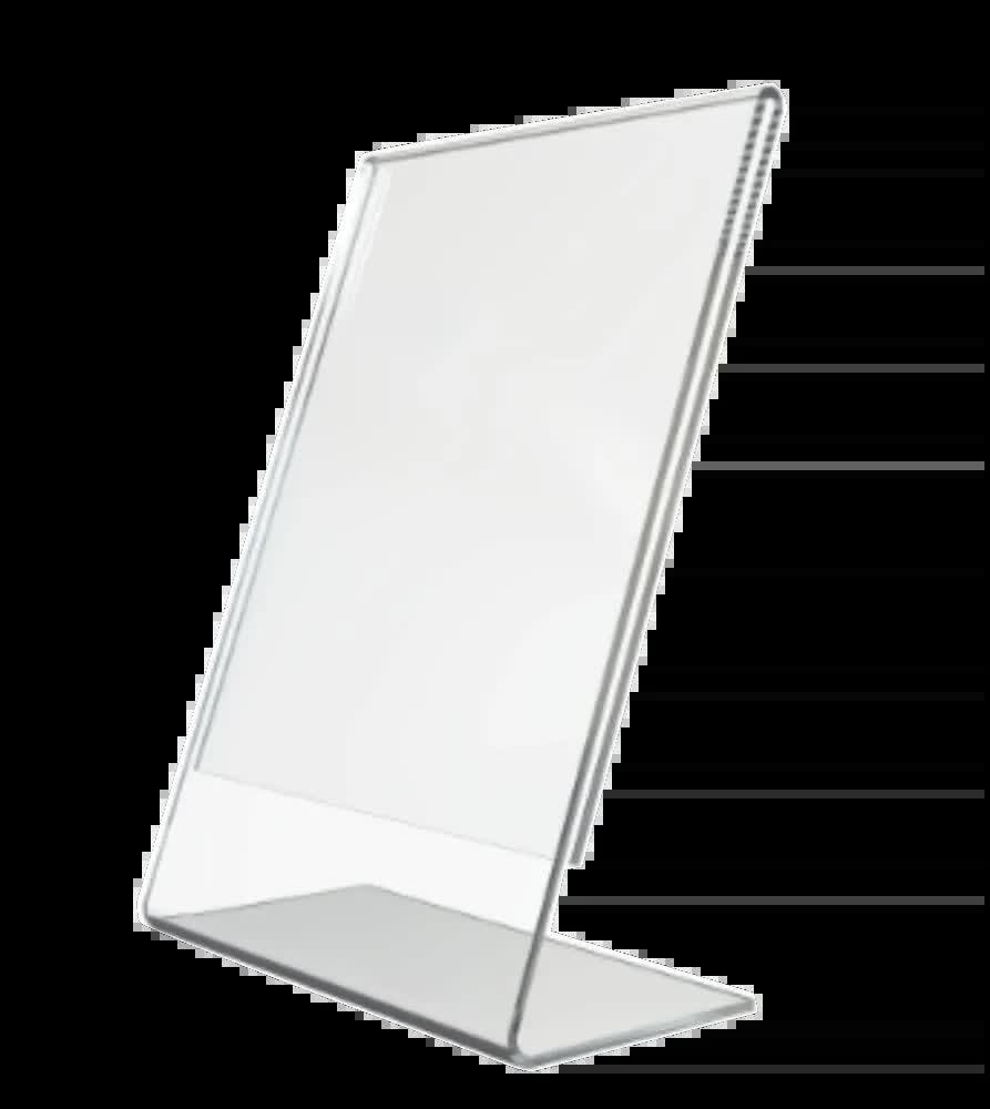 Table Top Glossy Acrylic Single Display Stand (A4) Waterproof in ...