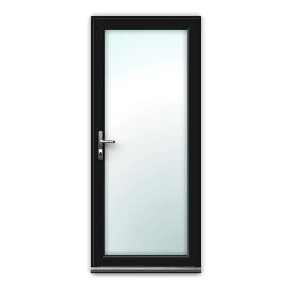 UPVC Glass Door Black 8 Feet in Raigarh Chhattisgarh at ₹ 550 / Sq.ft ...